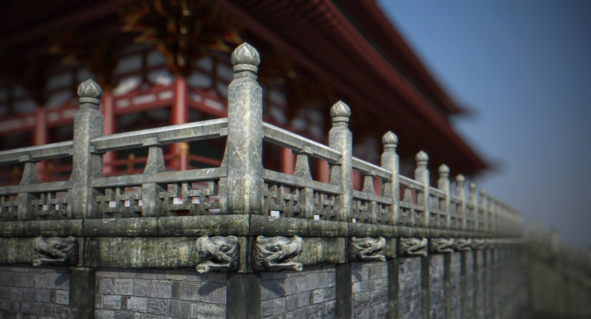Chinese Architectural Palace 3d Model