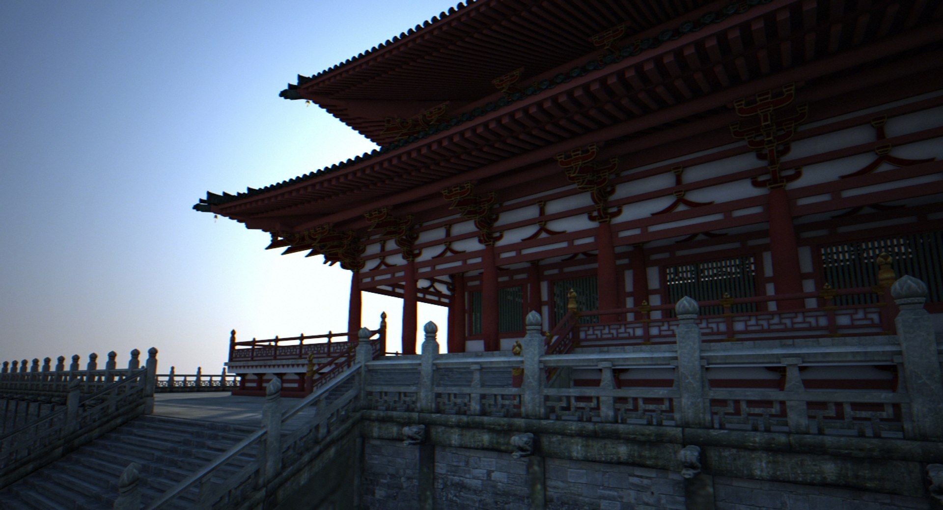 Chinese Architectural Palace 3d Model