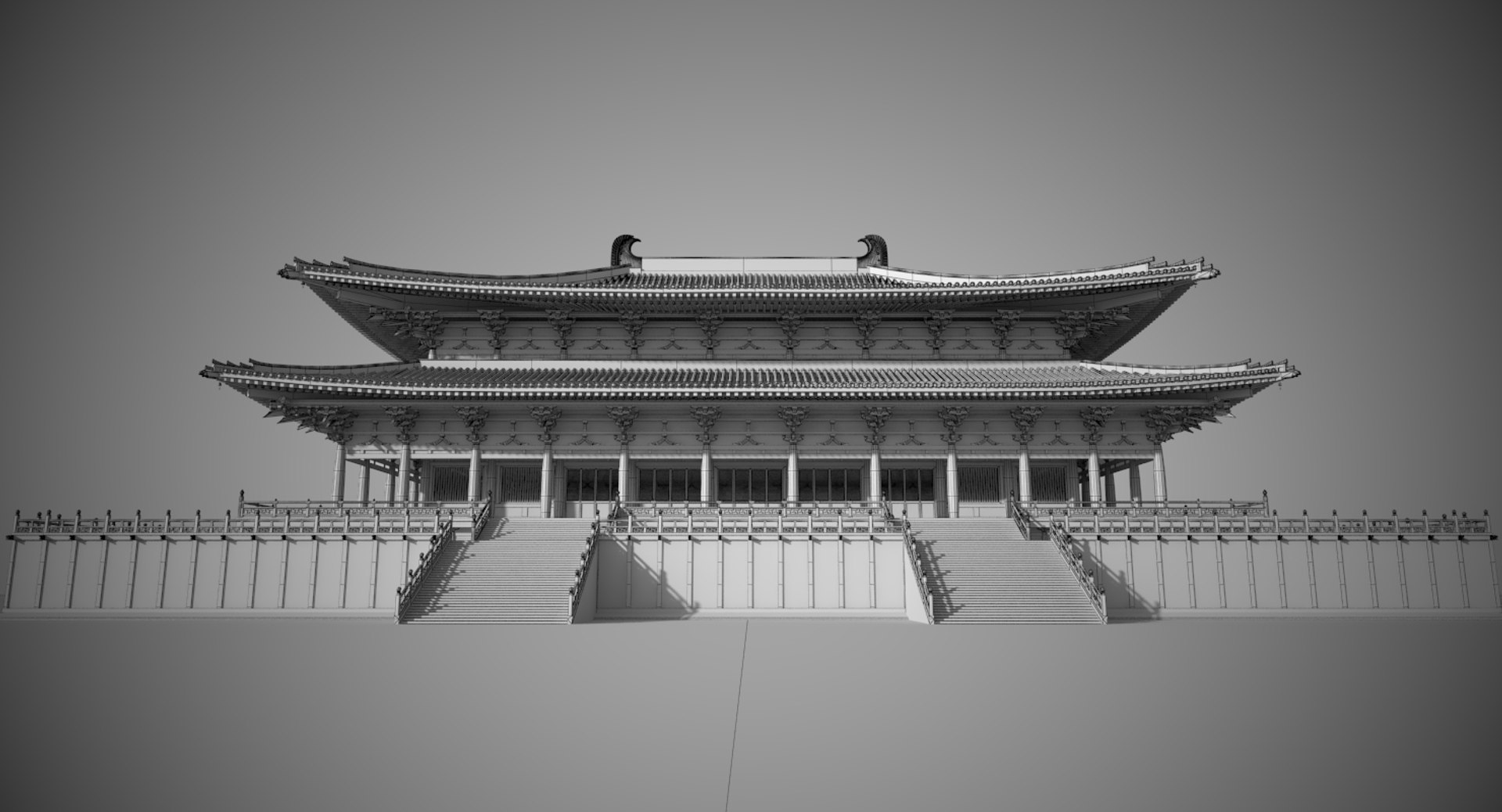 Chinese Architectural Palace 3d Model