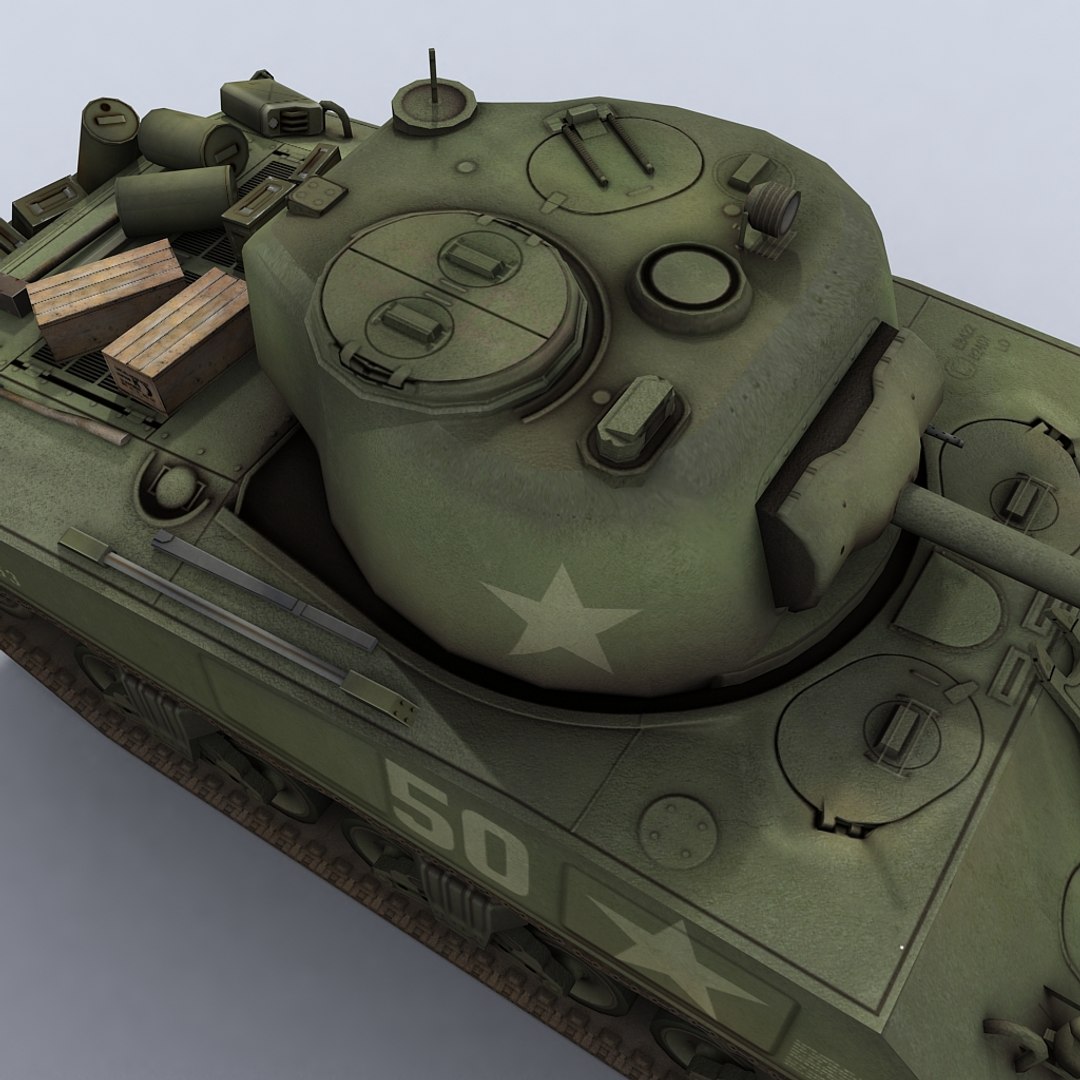 m4a3 sherman u s 3d model
