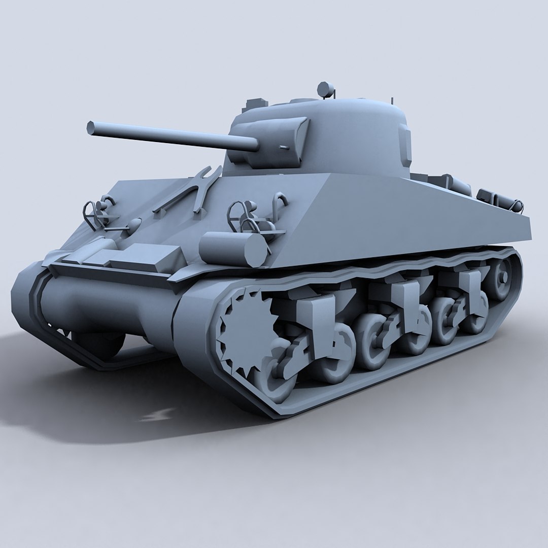 m4a3 sherman u s 3d model
