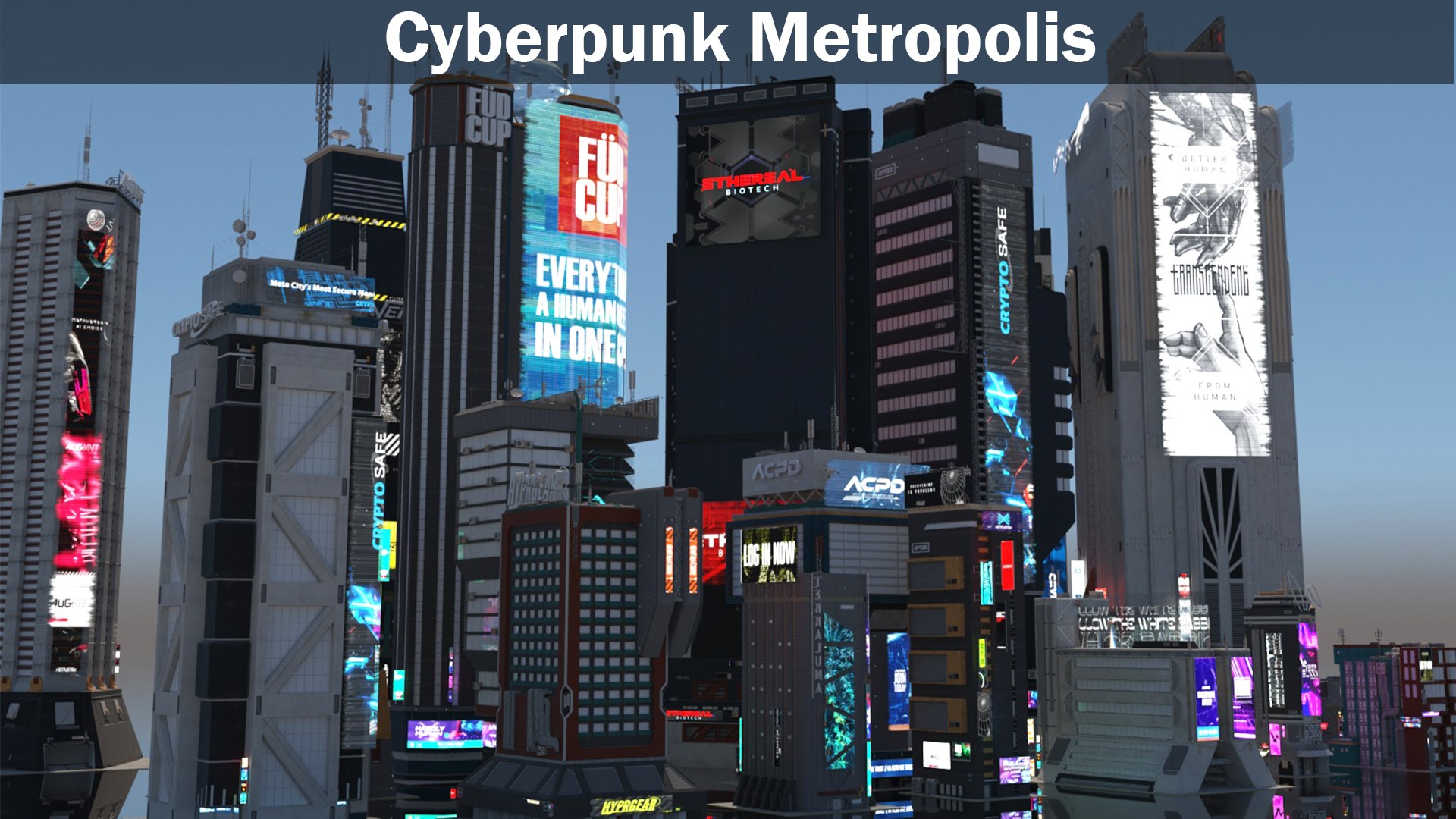 3D Cyberpunk Metropolis Model - TurboSquid 2229185