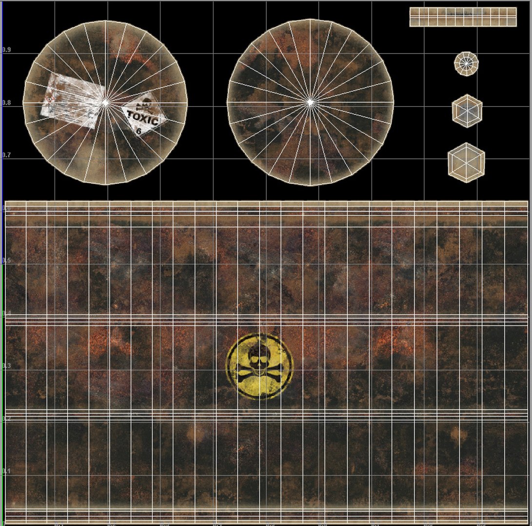 3d Barrel Toxic Rusty Model