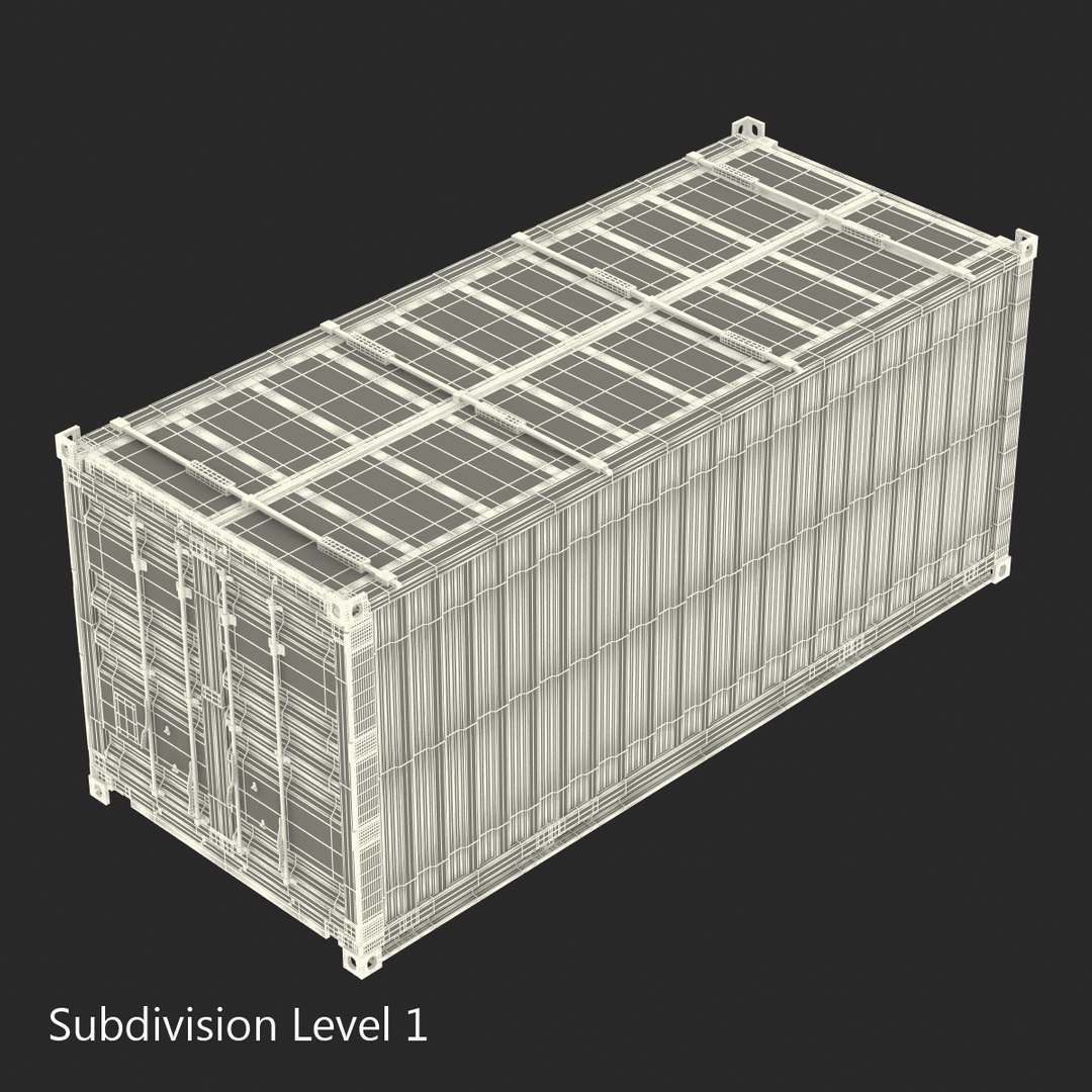 collapsible iso container red c4d