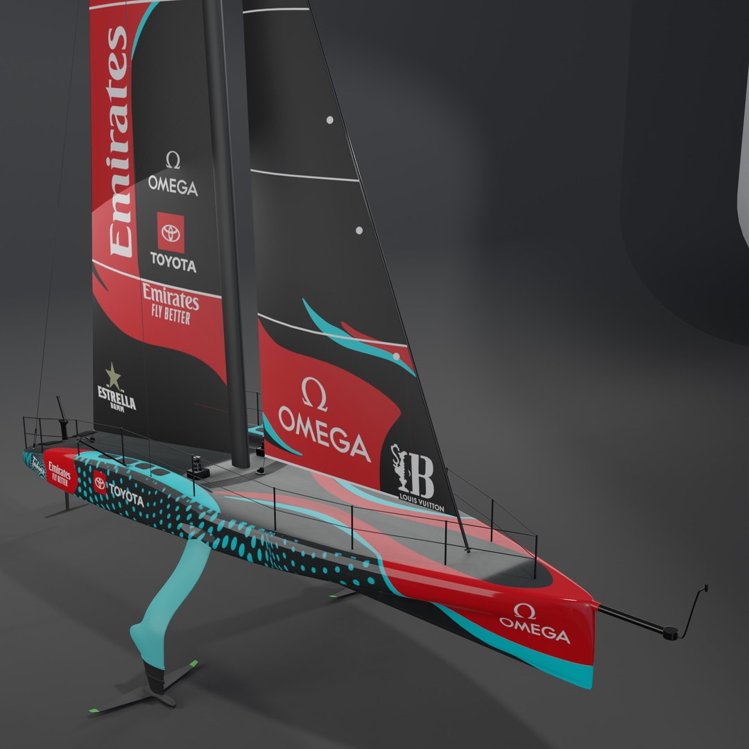 AC75 New Zealand Taihoro America Cup Race Yacht 3D Model Hydrofoil ...