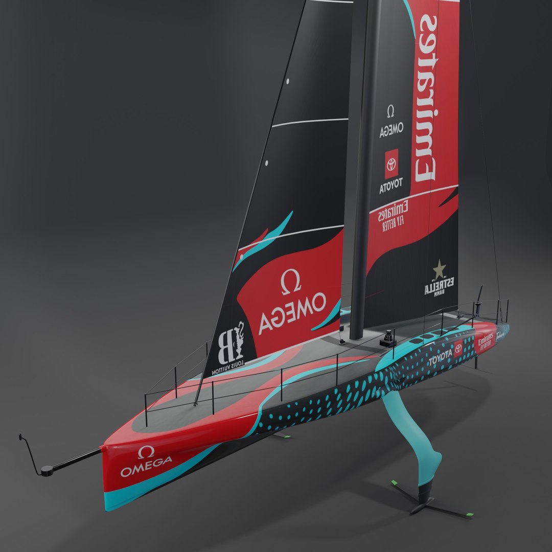 AC75 New Zealand Taihoro America Cup Race Yacht 3D Model Hydrofoil ...
