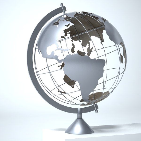 3d table globe model