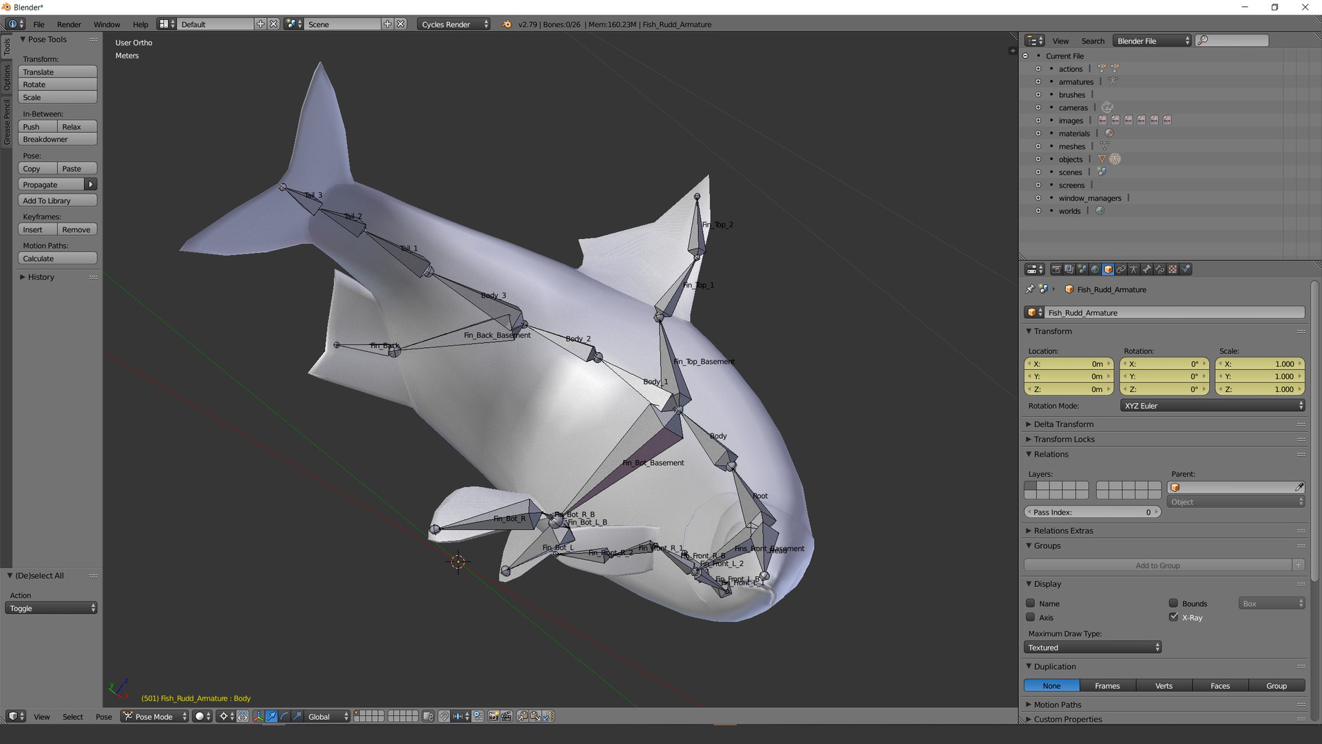 3D Fish Rudd Animated PBR - TurboSquid 2088323