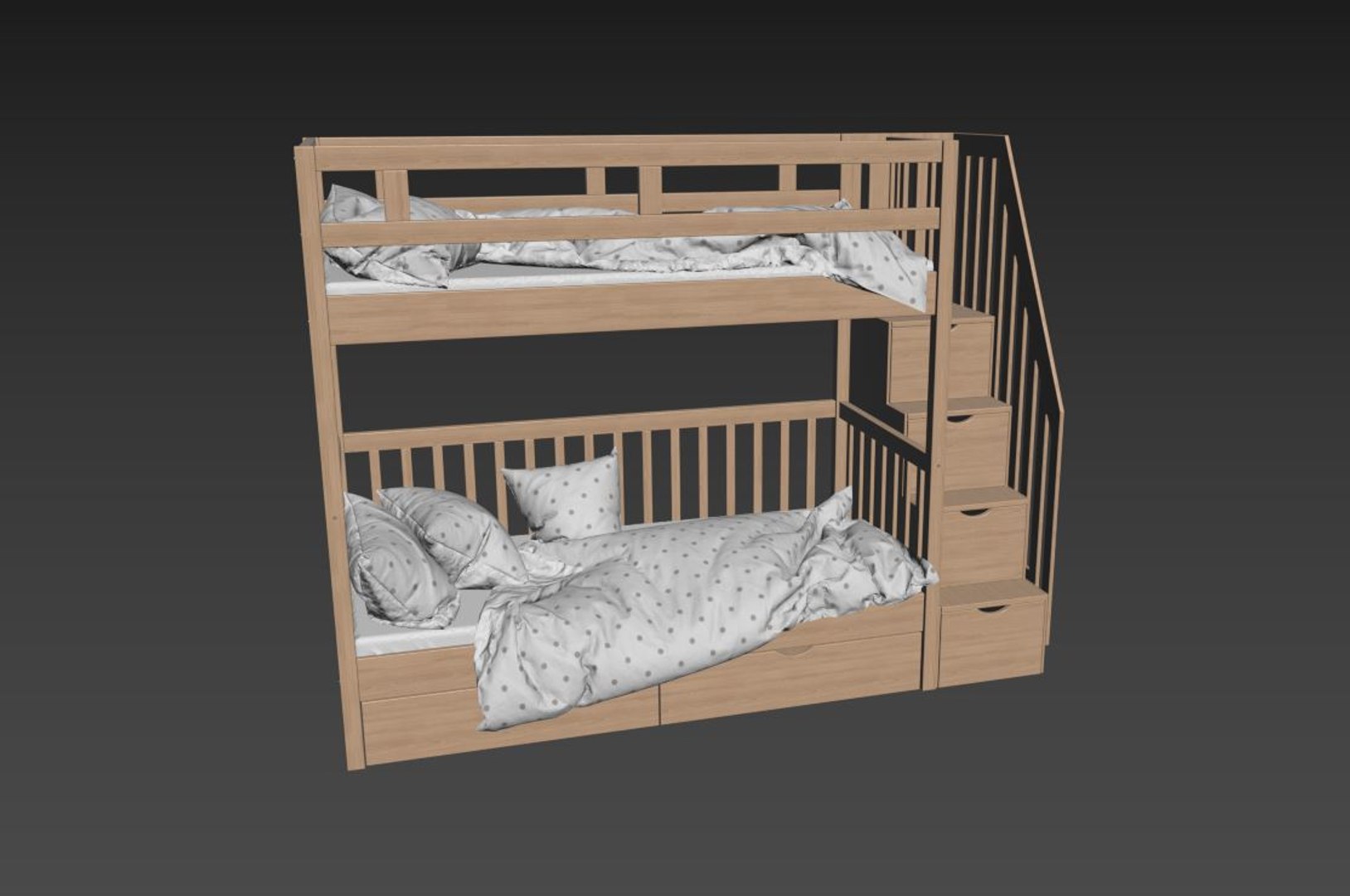Bunk Bed 3D Model - TurboSquid 2087907