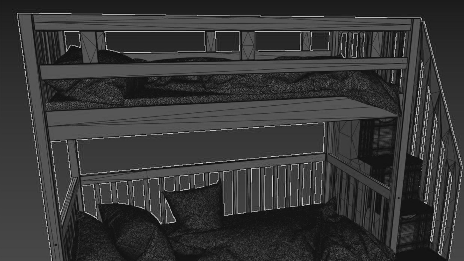 Bunk Bed 3D Model - TurboSquid 2087907