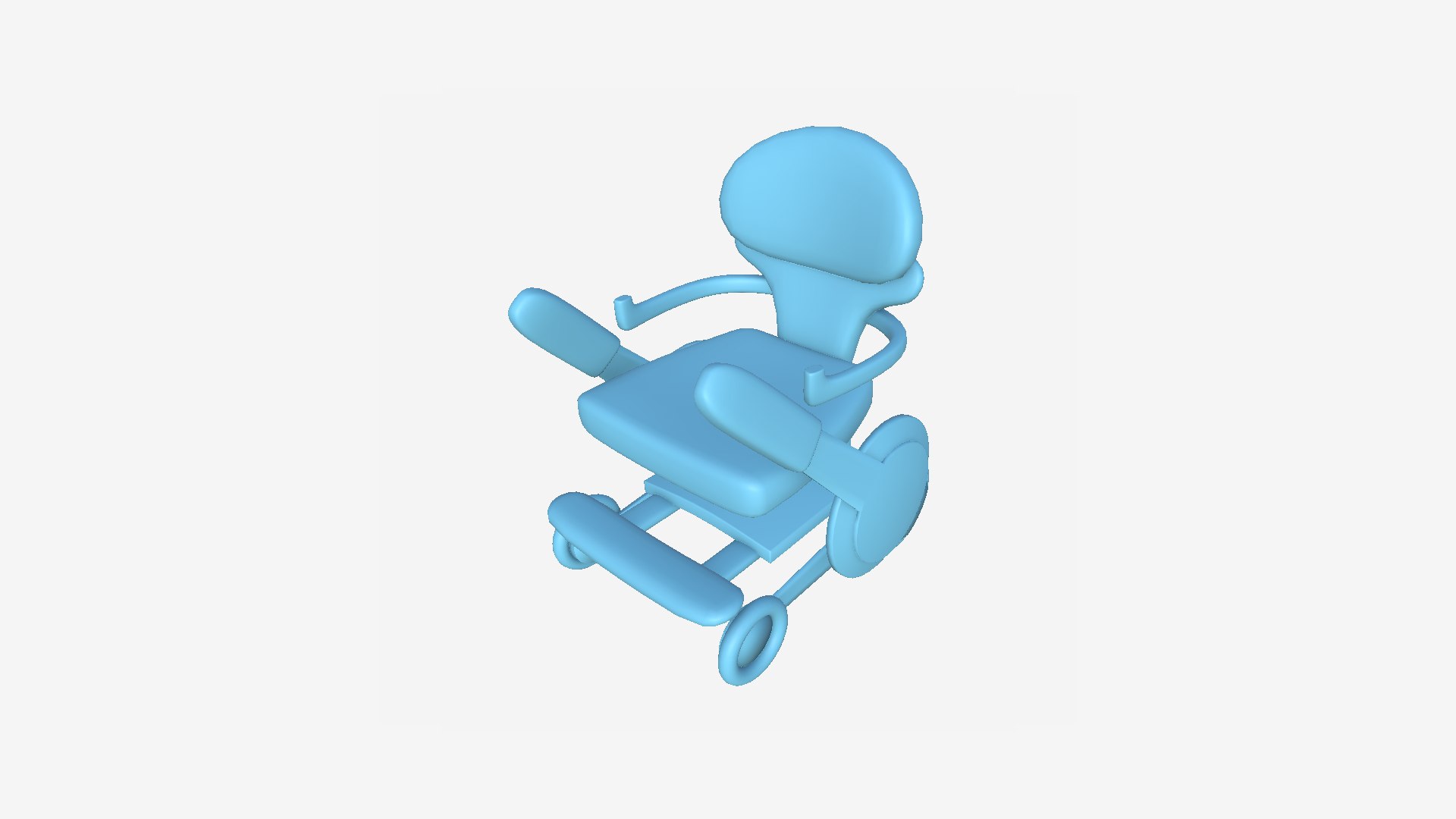 Tech Wheelchair B02 Full Black - Disability Character Design Model ...