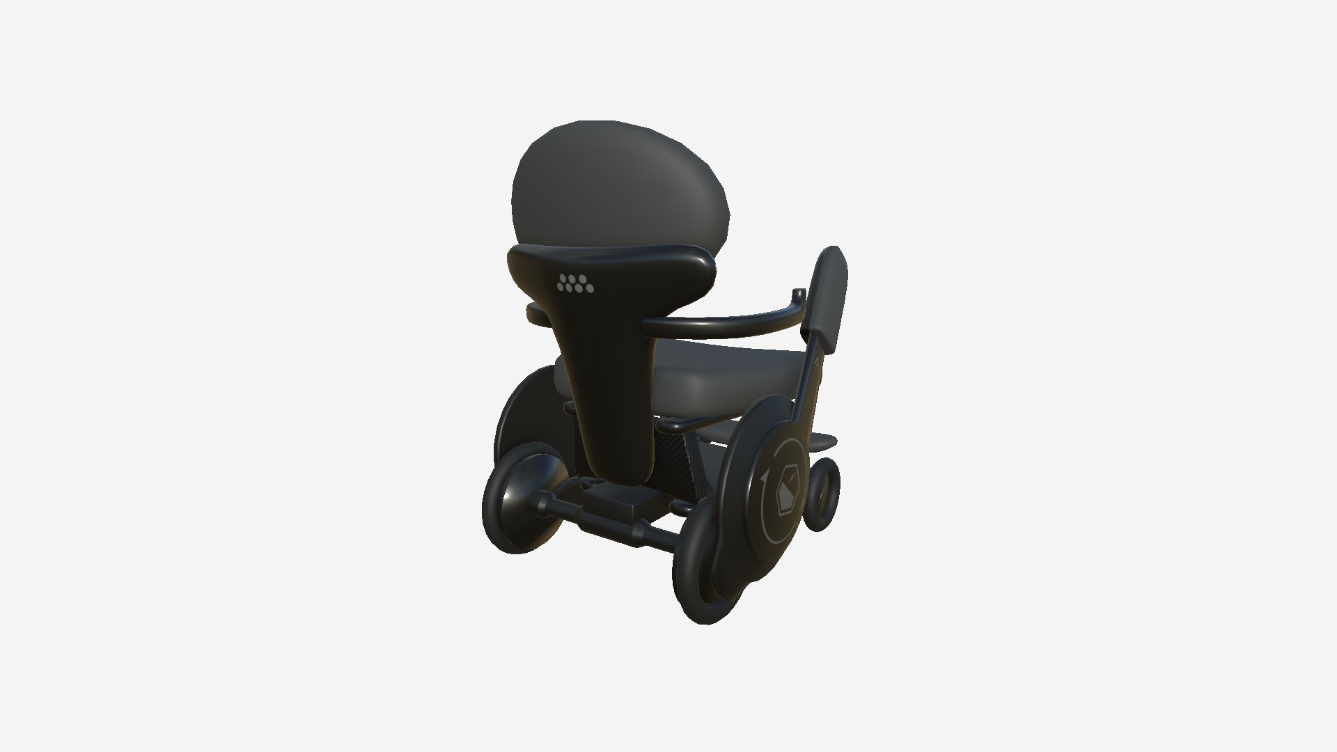 Tech Wheelchair B02 Full Black - Disability Character Design Model ...