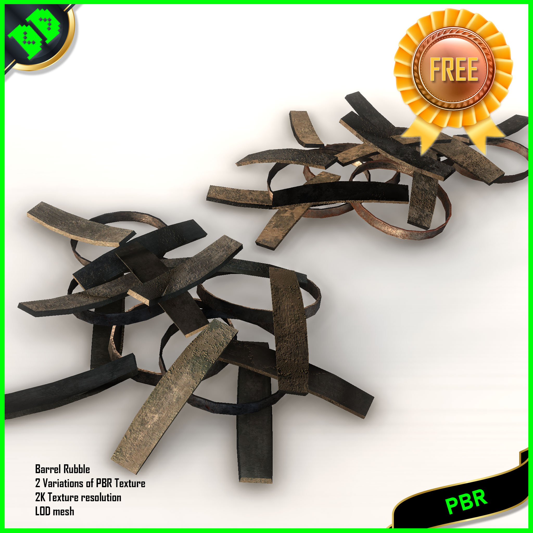 modelo 3d Barril roto gratis - TurboSquid 1353340