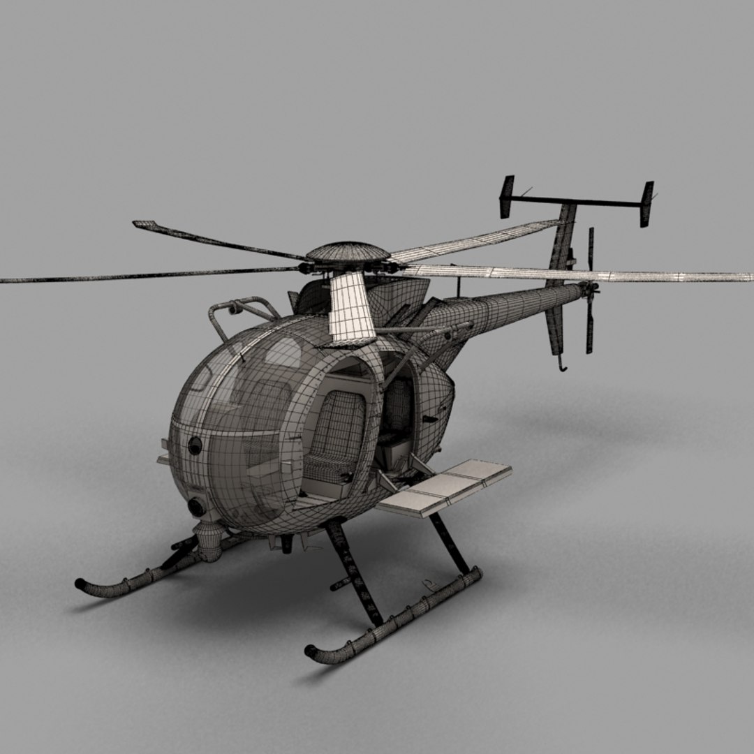 Ah-6 Little Bird 3d Model