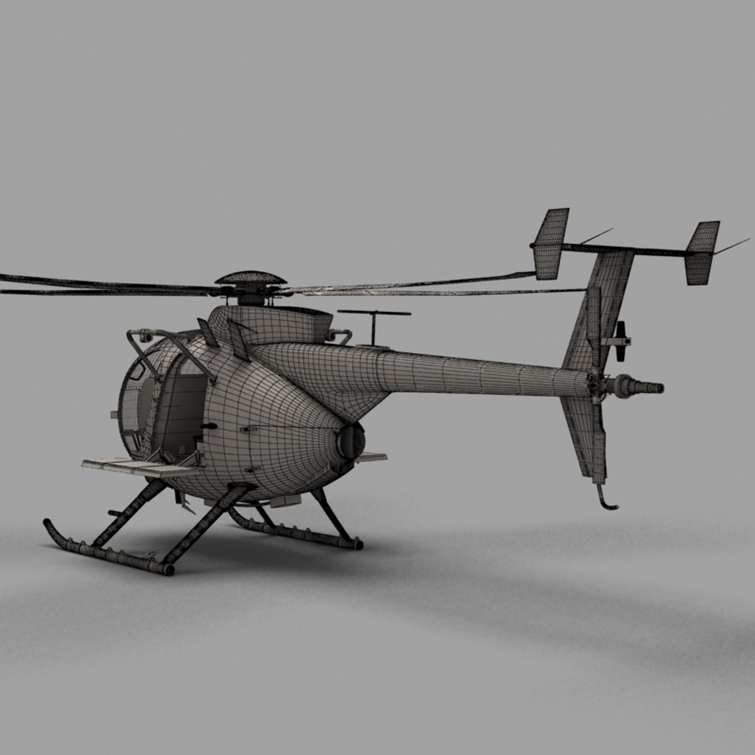 Ah-6 Little Bird 3d Model