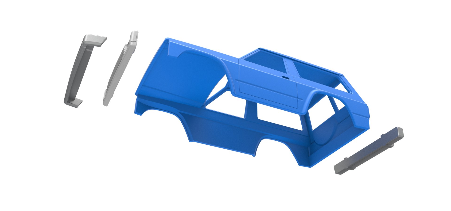 Diecast Shell Of Vintage SUV Scale 1 To 25 3D Model - TurboSquid 2242529