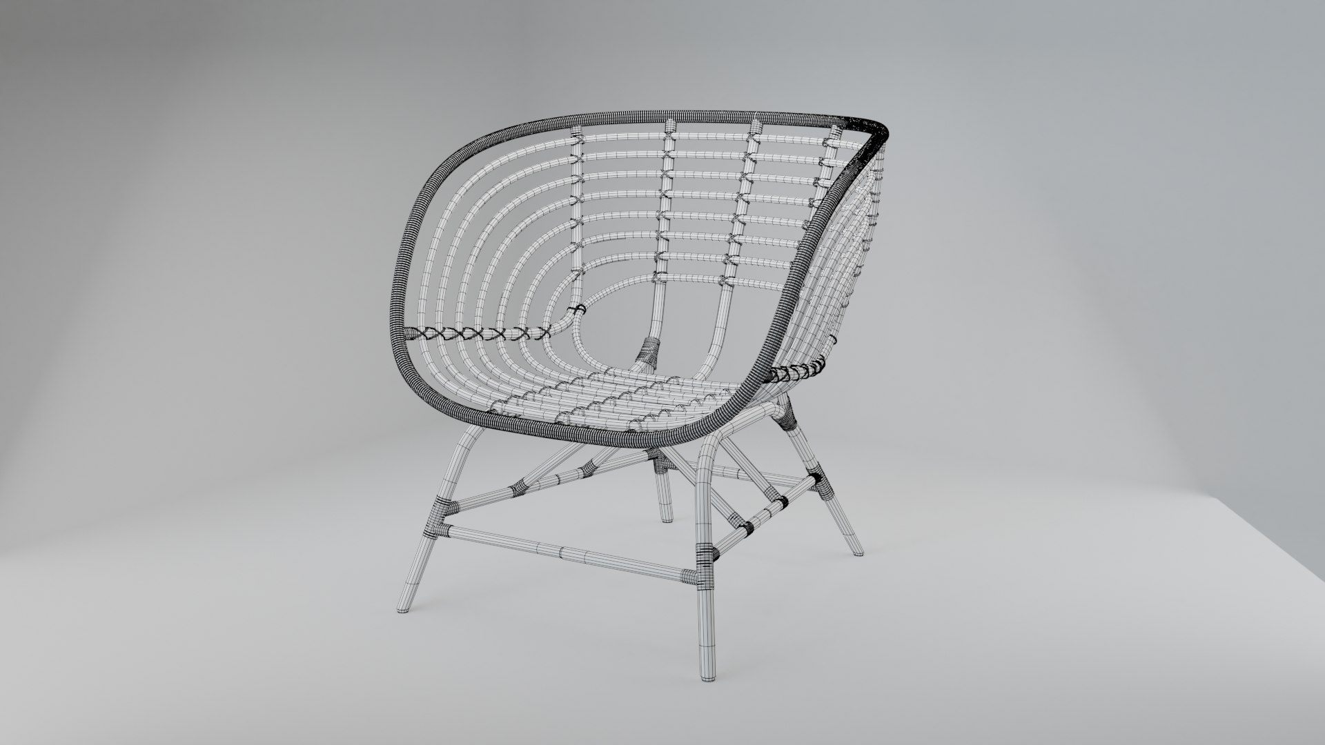 Buskbo Ratan Armchair 3D Model - TurboSquid 1615917