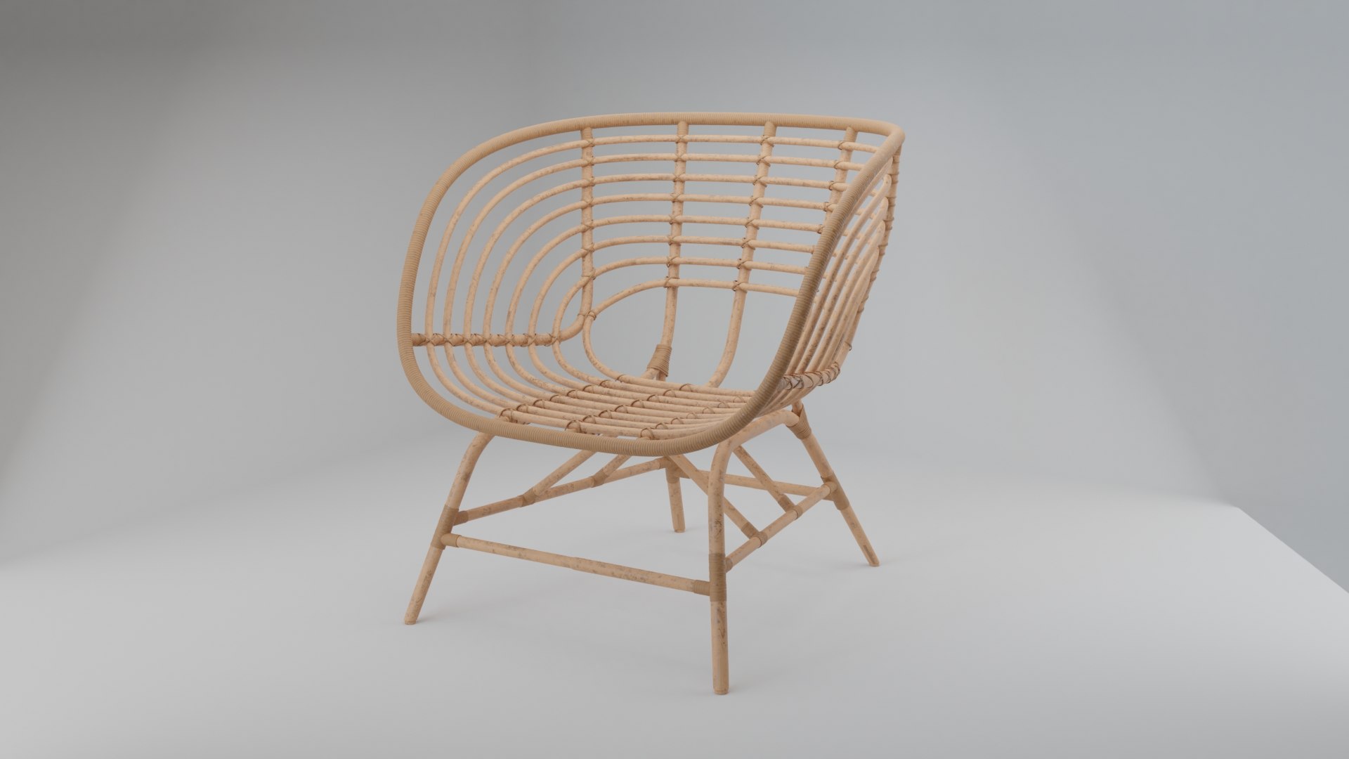 Buskbo Ratan Armchair 3D Model - TurboSquid 1615917
