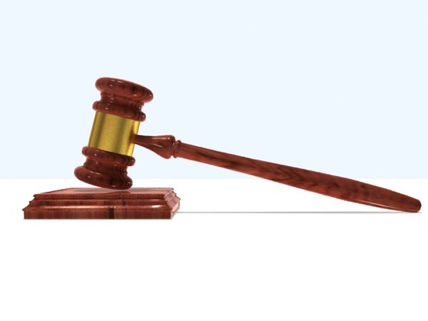 gavel board wood 3d model