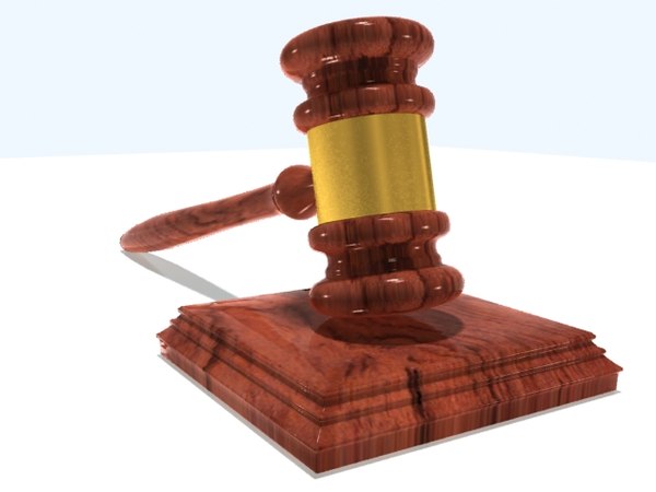 gavel board wood 3d model