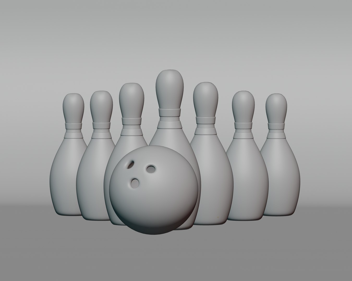 Bowling Pins With Ball 3D Model - TurboSquid 2491918