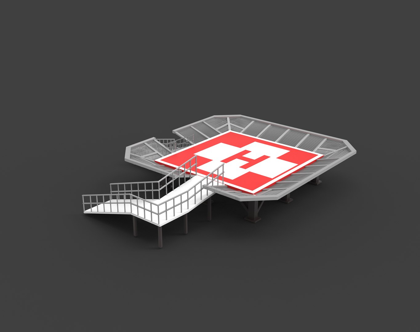 Rooftop Helipad 3D Model 3D - TurboSquid 2356228