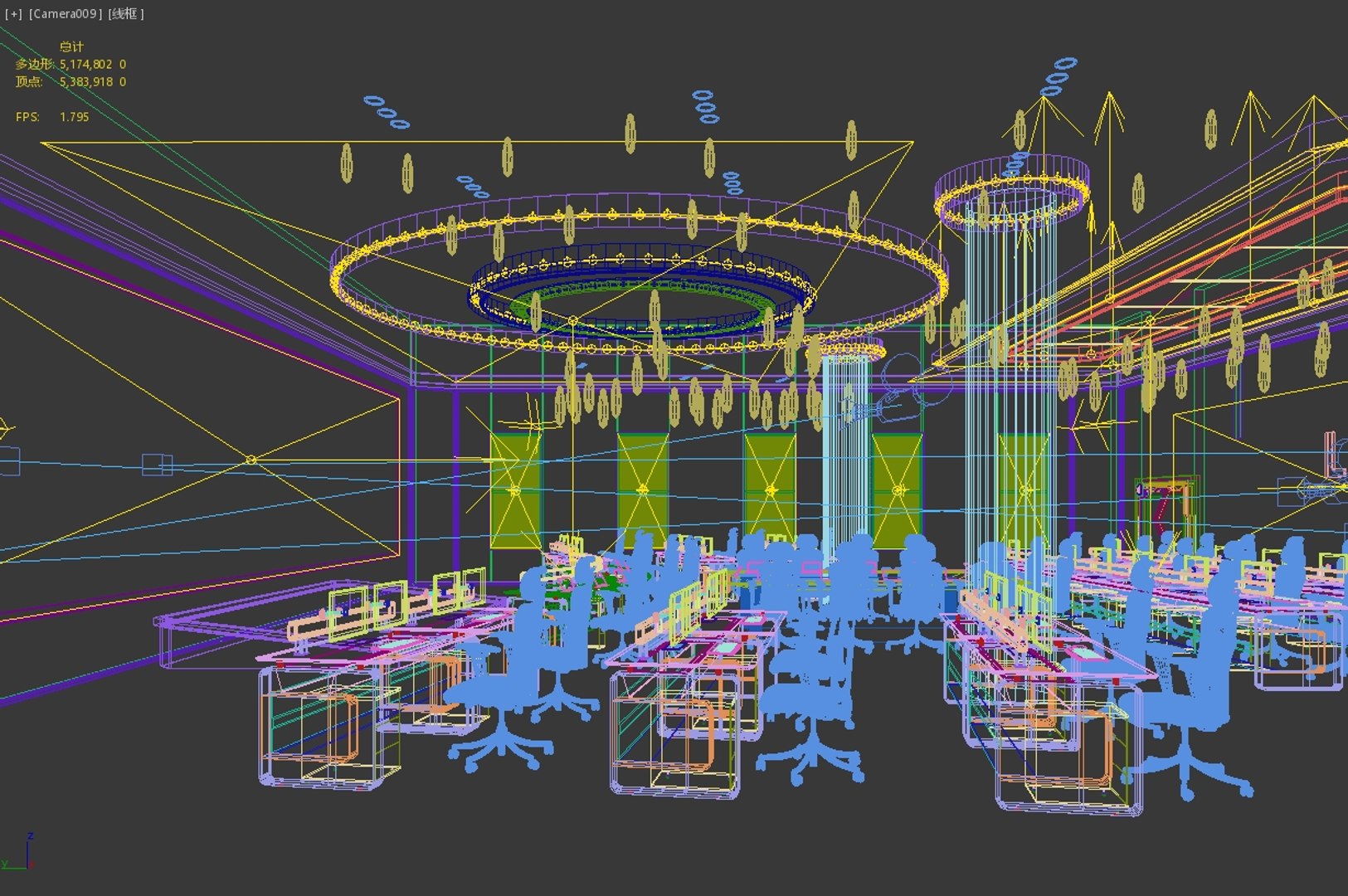 3D Exhibition Hall Monitoring Room Meeting Room Science Fiction Office ...
