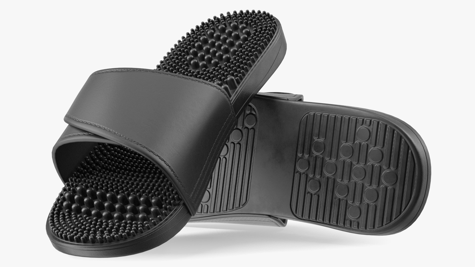 3d Model Massage Slippers Black Turbosquid 2127854