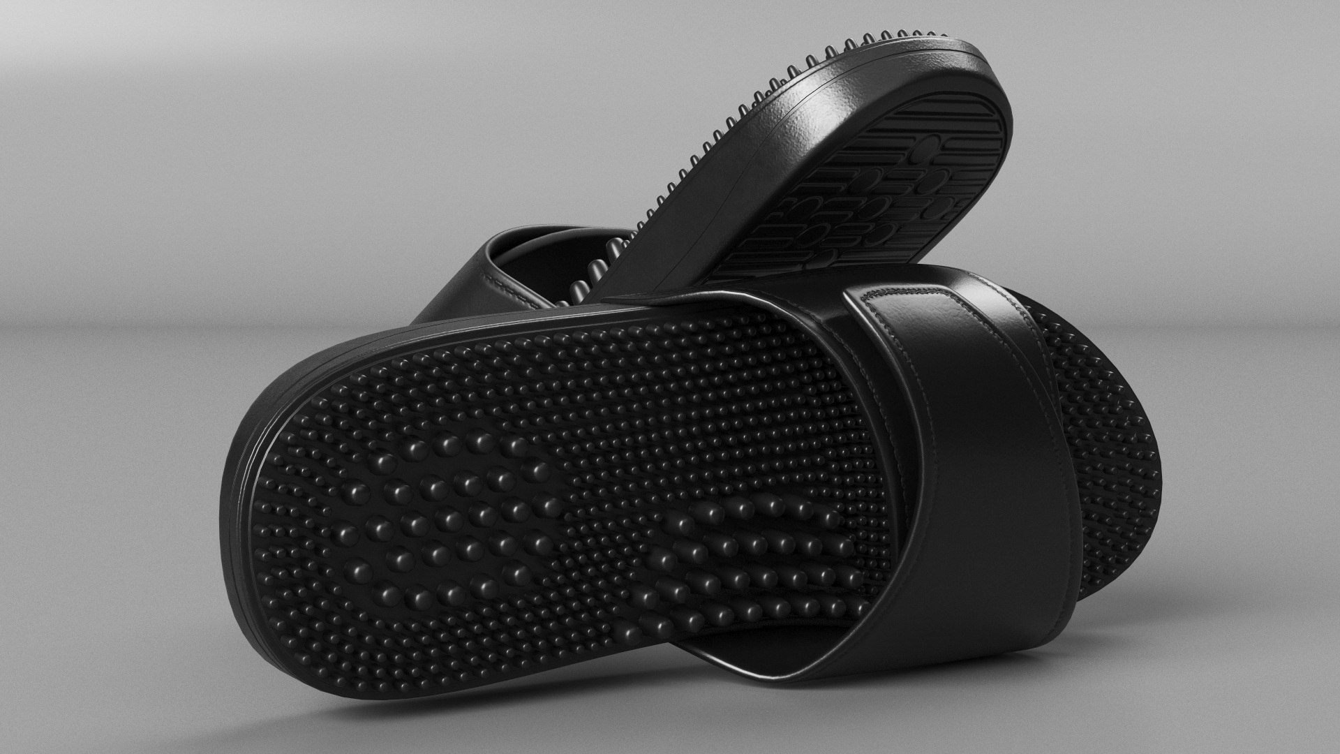 3d Model Massage Slippers Black Turbosquid 2127854