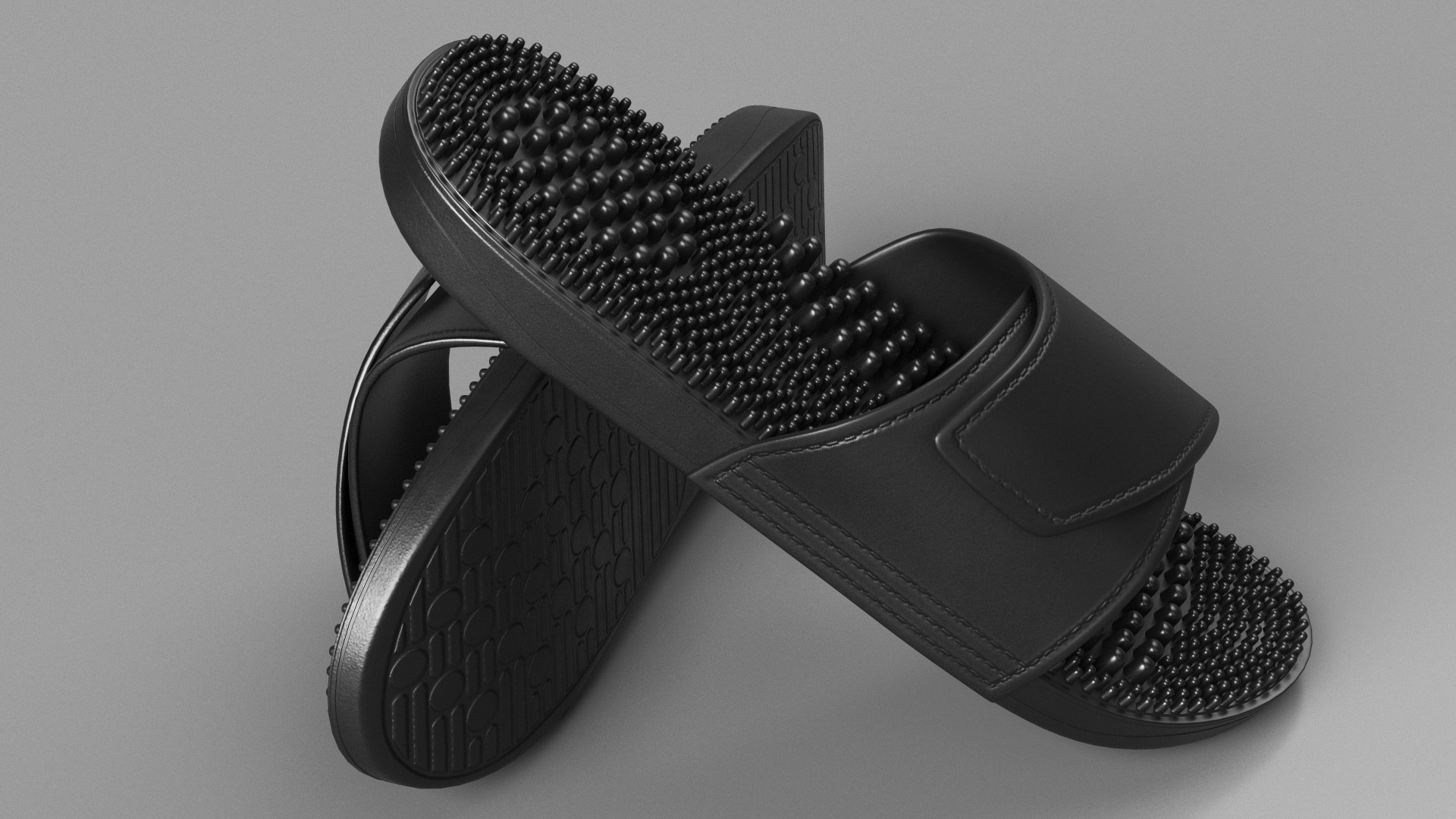 3d Model Massage Slippers Black Turbosquid 2127854