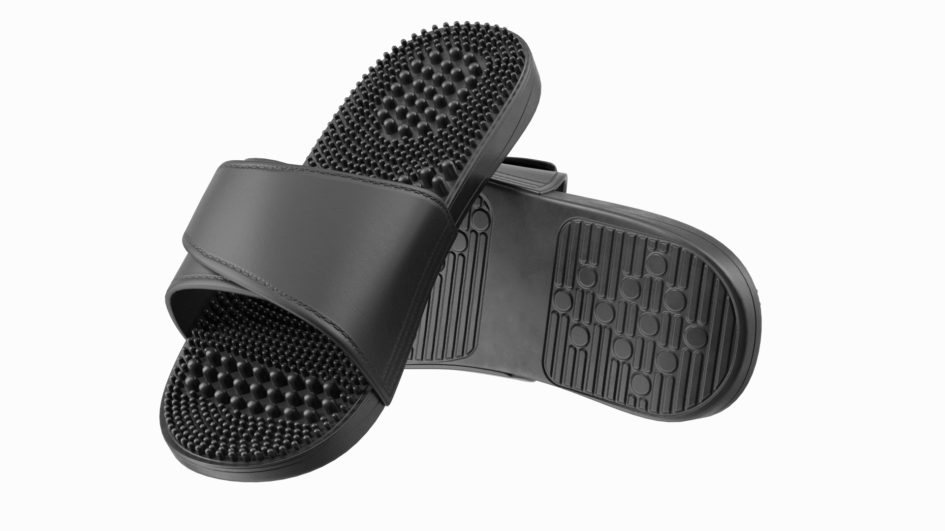 3d Model Massage Slippers Black Turbosquid 2127854