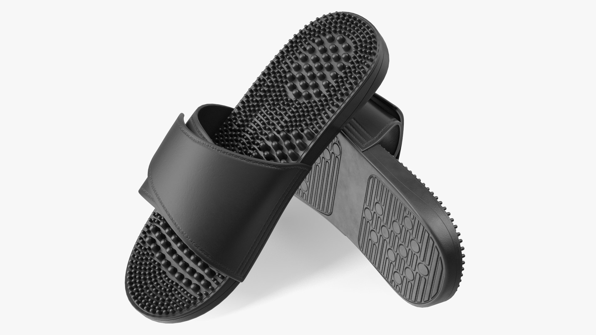 3d Model Massage Slippers Black Turbosquid 2127854