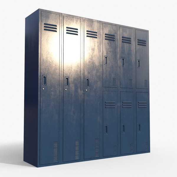 PBR School Gym Locker 06 - Blue Dark 3D - TurboSquid 1782155