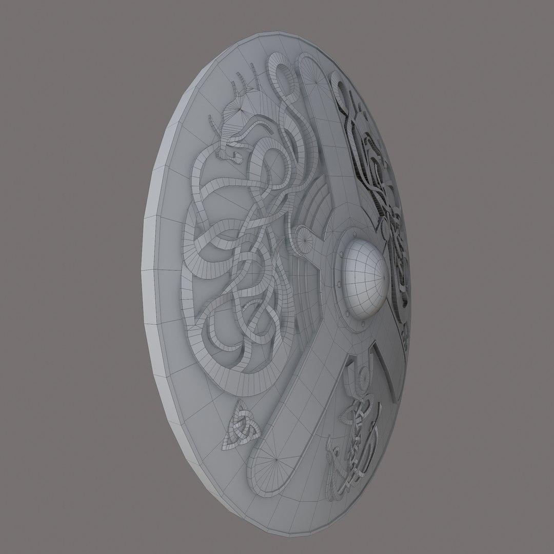 Serpent viking shield model - TurboSquid 1407226