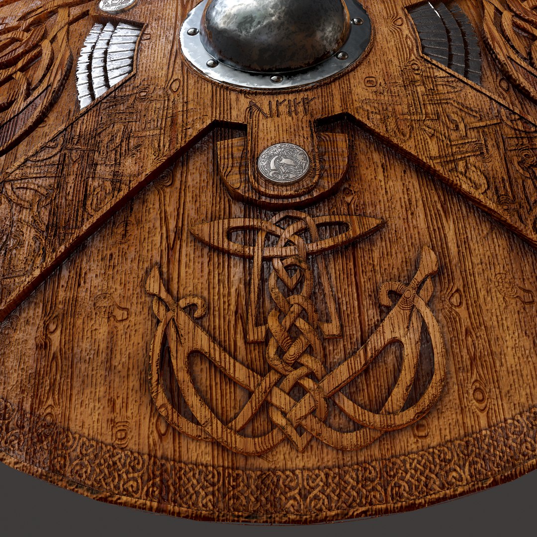 Serpent viking shield model - TurboSquid 1407226