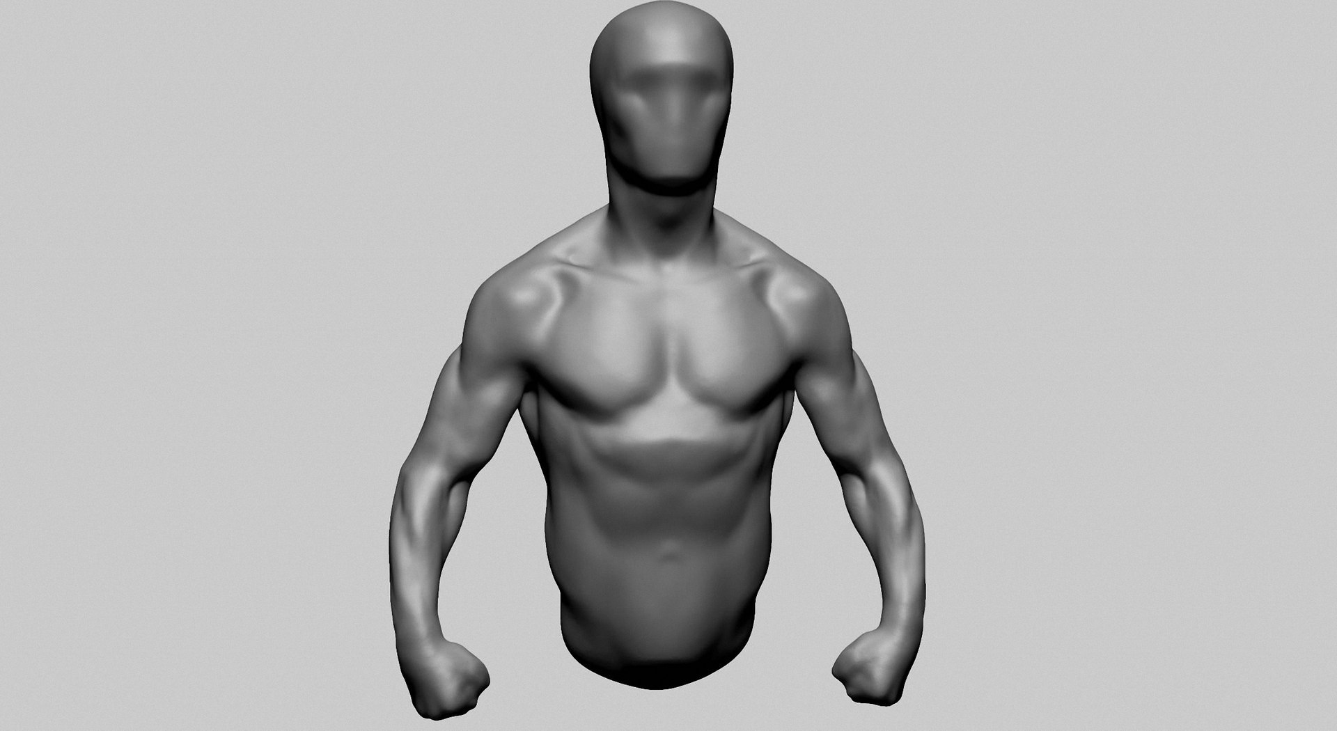 Base Male Torso B 3D Model - TurboSquid 2198875