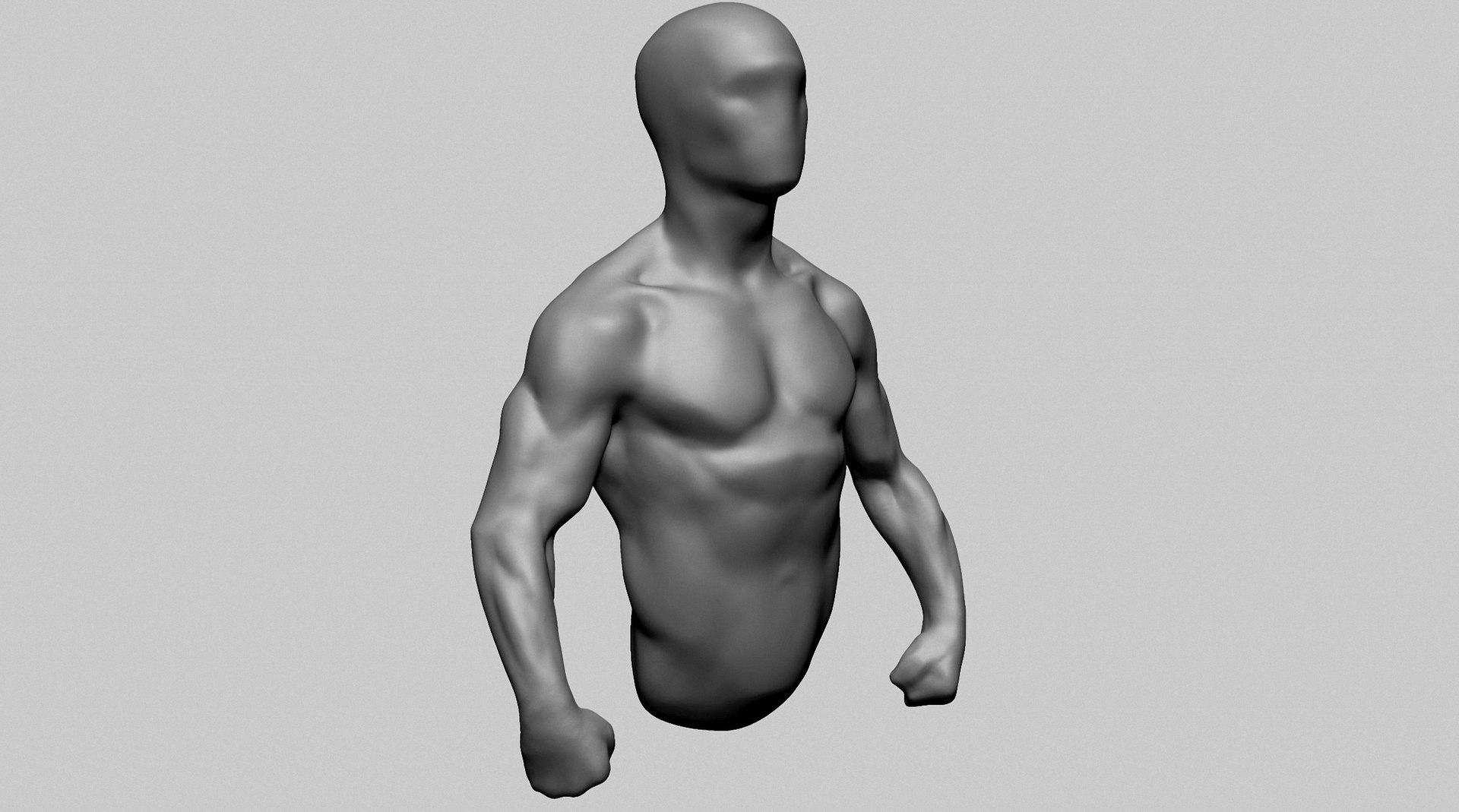 Base Male Torso B 3D Model - TurboSquid 2198875