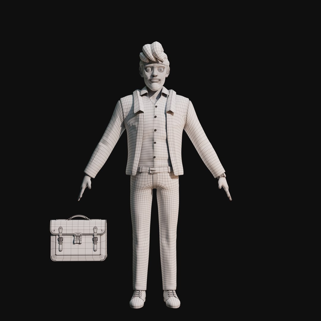 Cartoon Man Rigged Model - TurboSquid 2174180