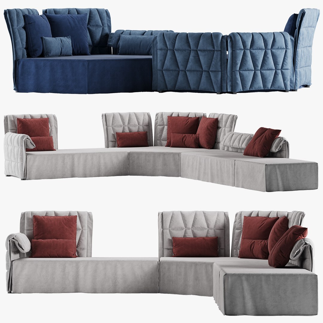 Gervasoni Flair Sofa 1 3D - TurboSquid 2254875