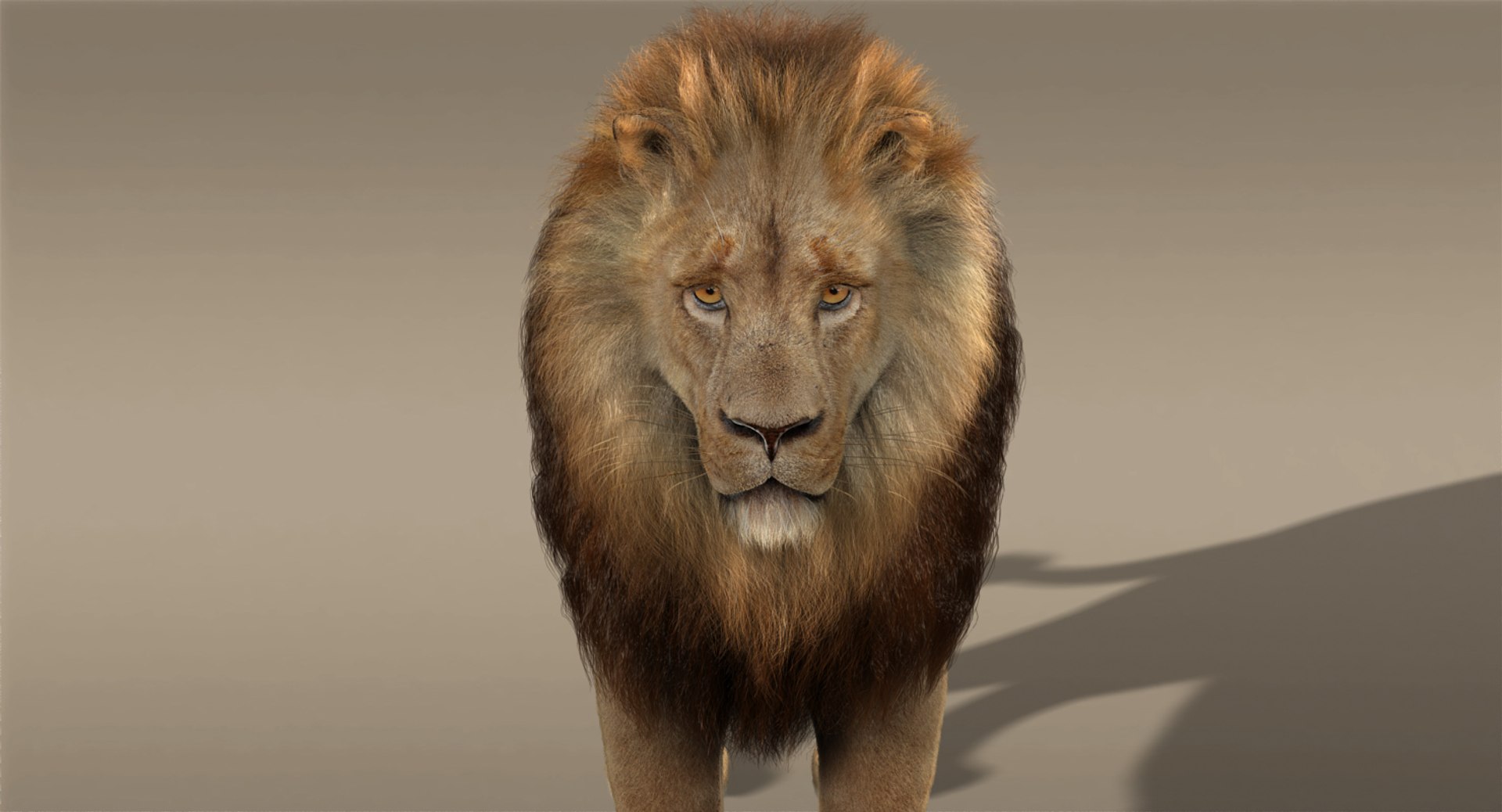 Maya Lion Rigged Fur