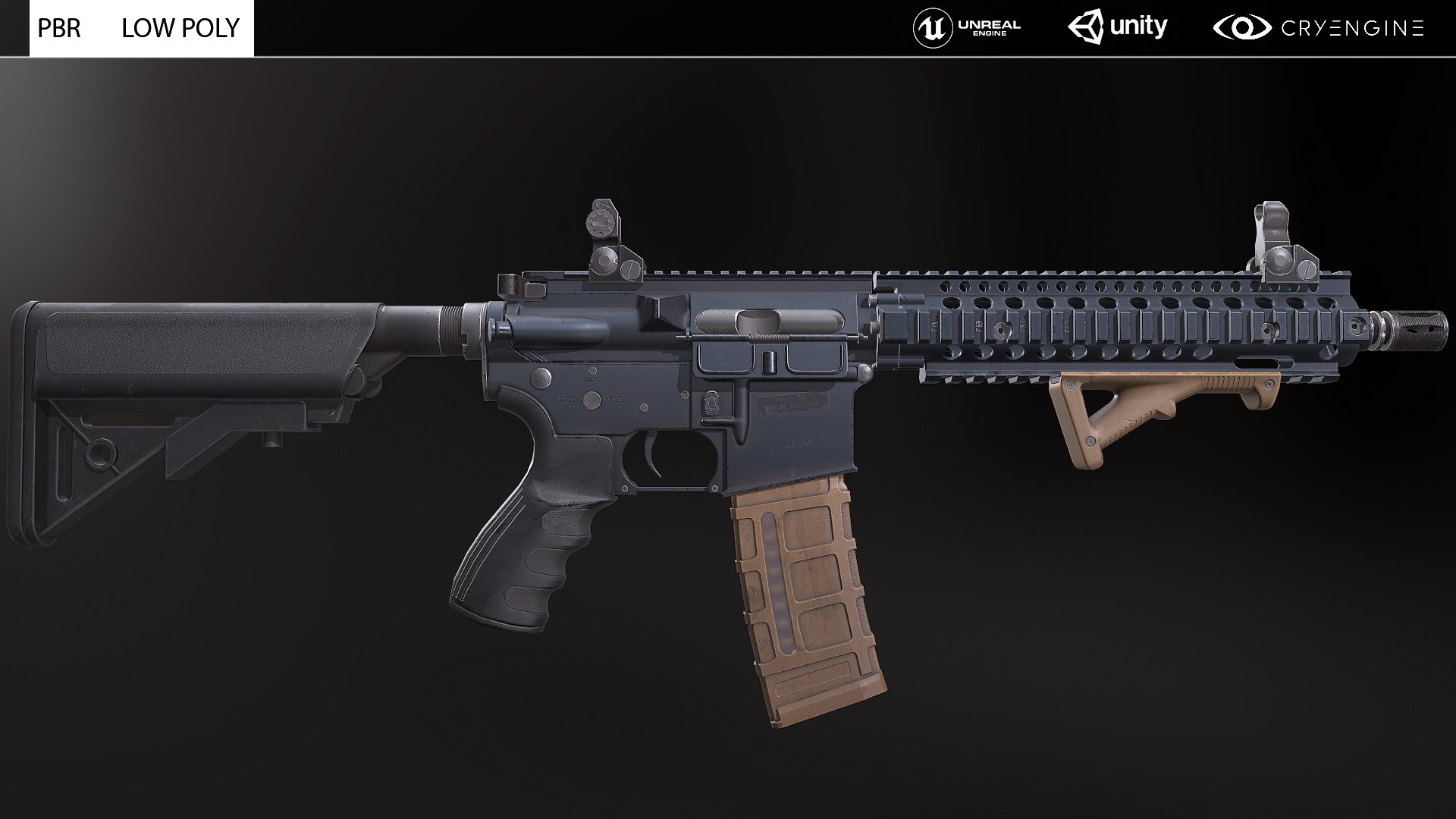 3D M4a1 Pbr Ready Model - TurboSquid 1493200