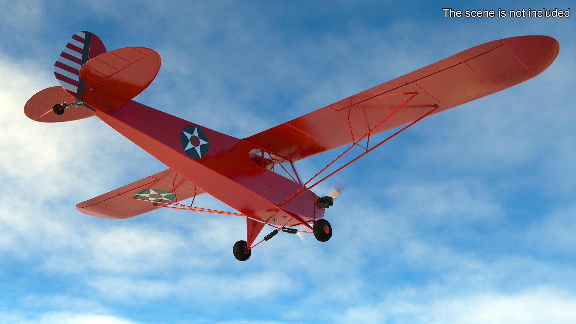 3D Classic Monoplane Aircraft Piper J-3 Model - TurboSquid 2218389