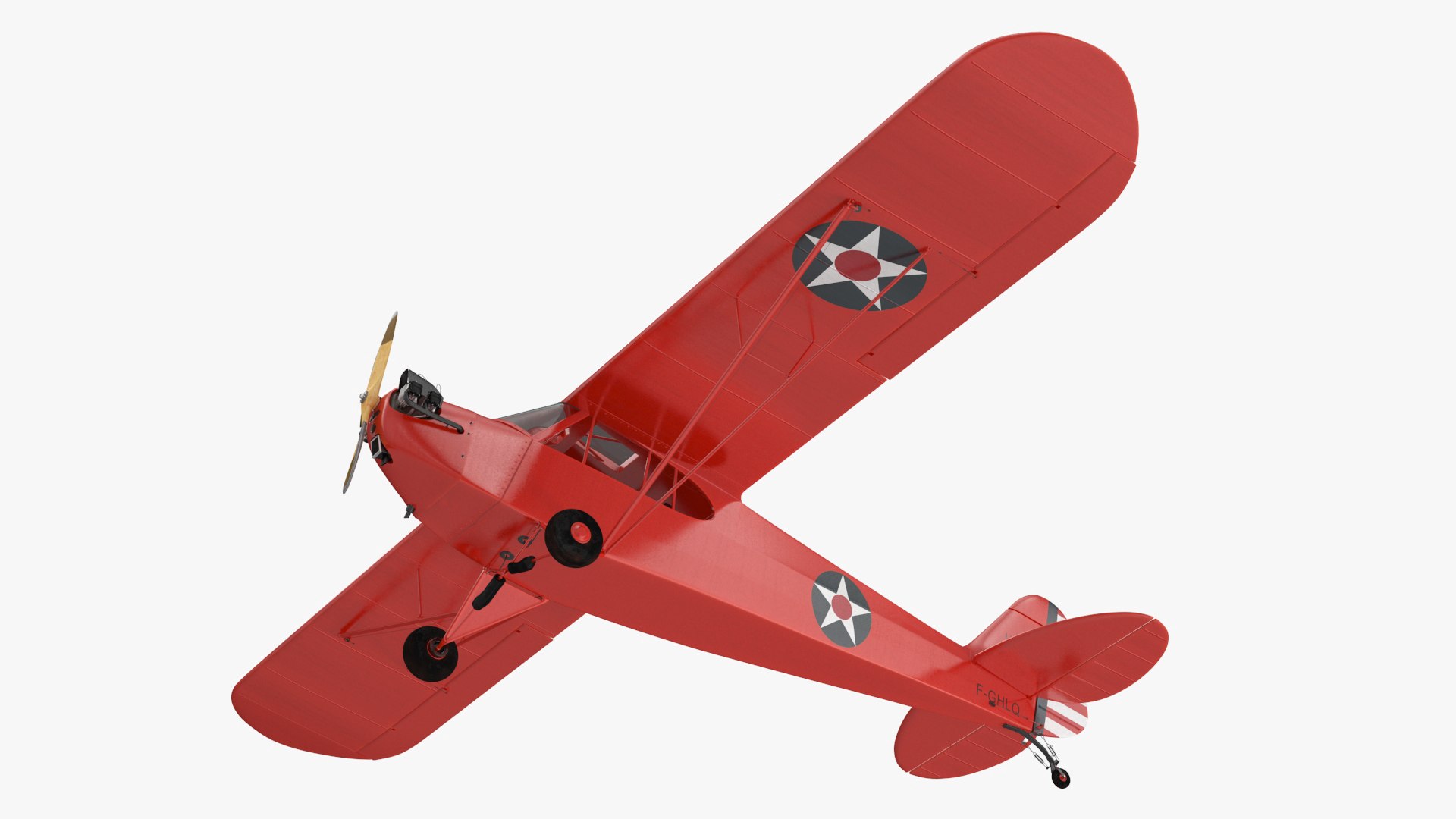 3D Classic Monoplane Aircraft Piper J-3 Model - TurboSquid 2218389