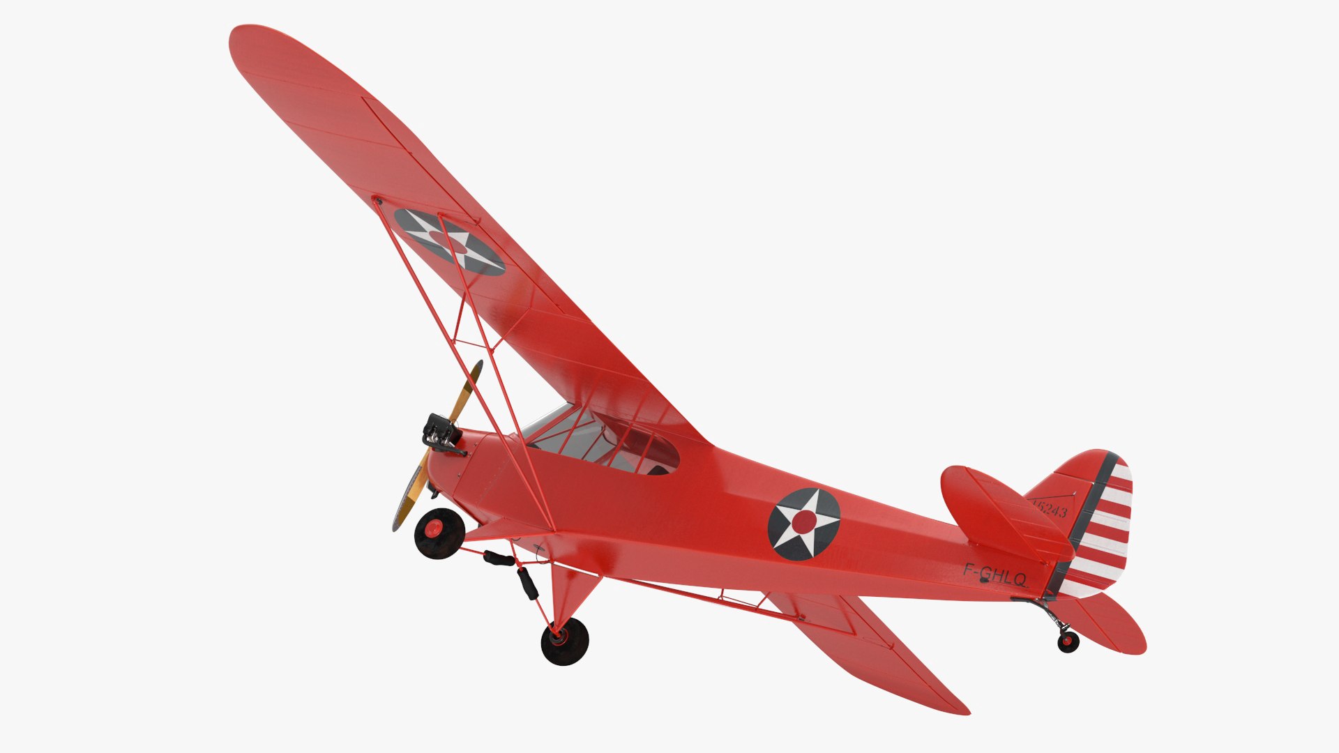 3D Classic Monoplane Aircraft Piper J-3 Model - TurboSquid 2218389