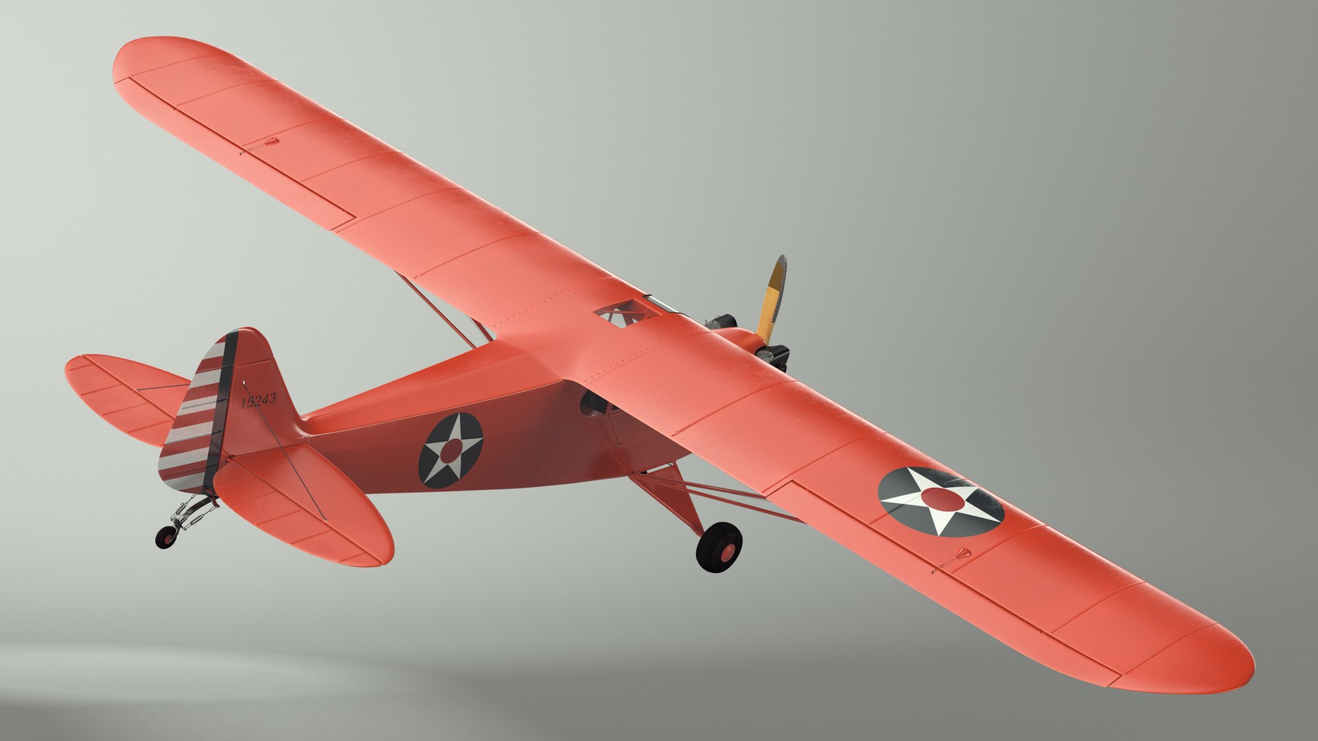 3D Classic Monoplane Aircraft Piper J-3 Model - TurboSquid 2218389