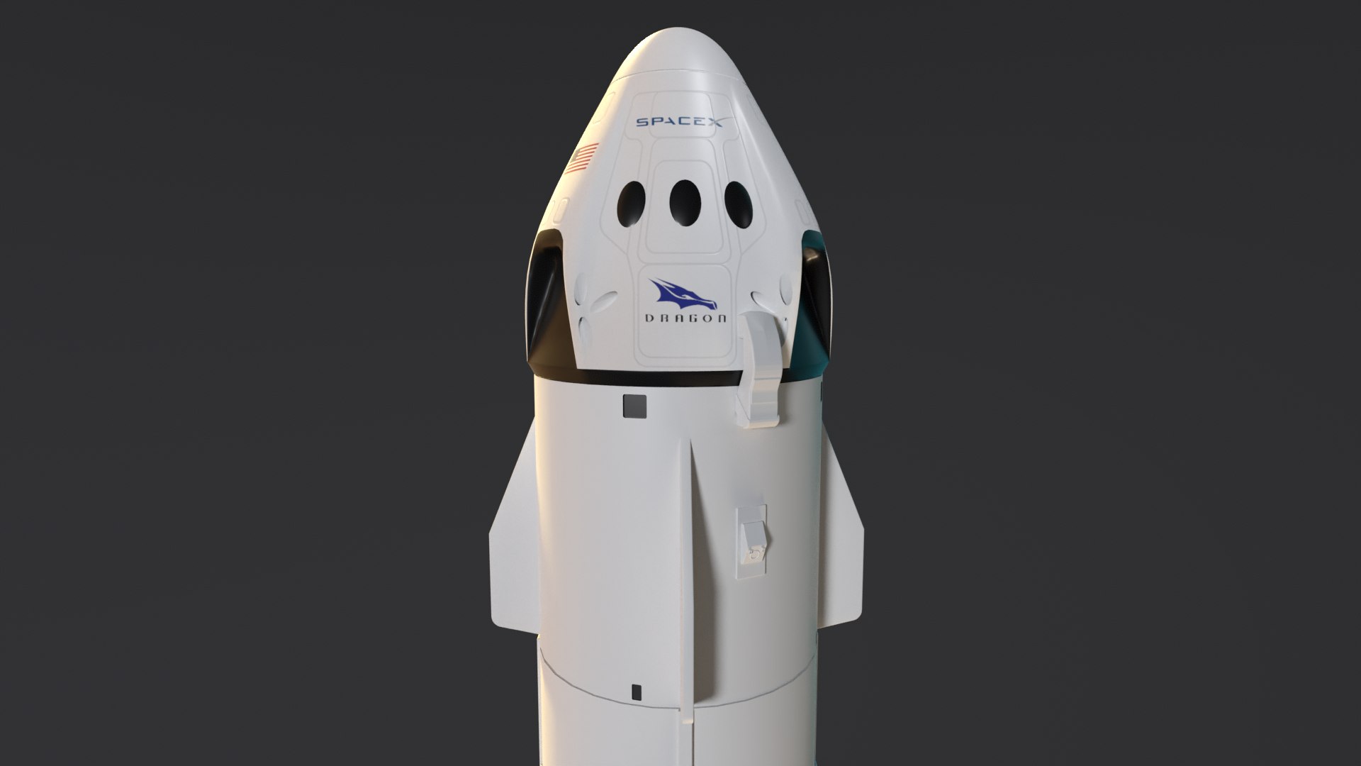 SpaceX Falcon 9 Launch Vehicle Spaceship 3D Model - TurboSquid 2281156
