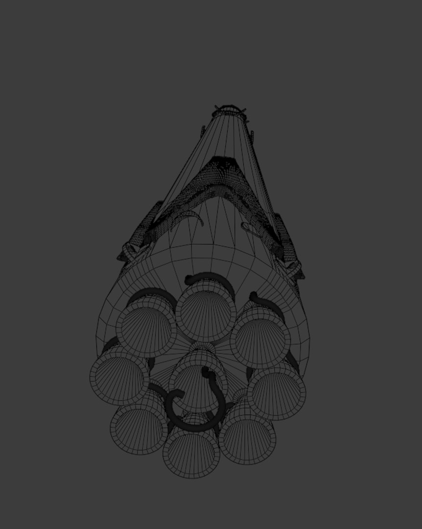 SpaceX Falcon 9 Launch Vehicle Spaceship 3D Model - TurboSquid 2281156