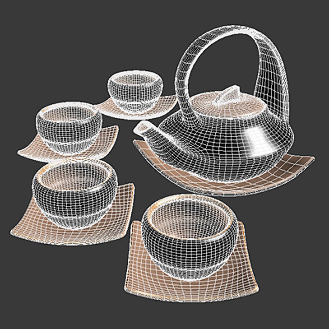 tea set 3d model