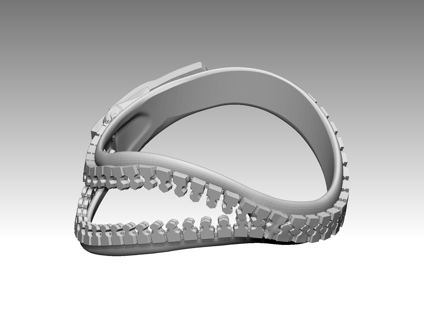 3D Ring Clothes Zip Model - TurboSquid 2343588