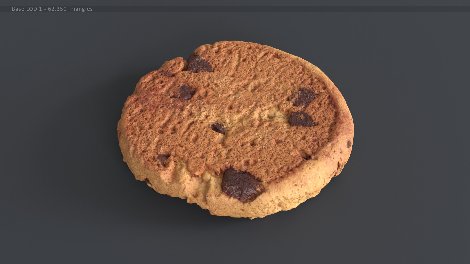 3D Chocolate Chip Cookie 2 - TurboSquid 1804293